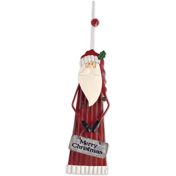 Metal Santa Ornament - Happy Holidayware