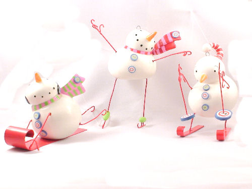 Winter Sports Snowmen - Happy Holidayware